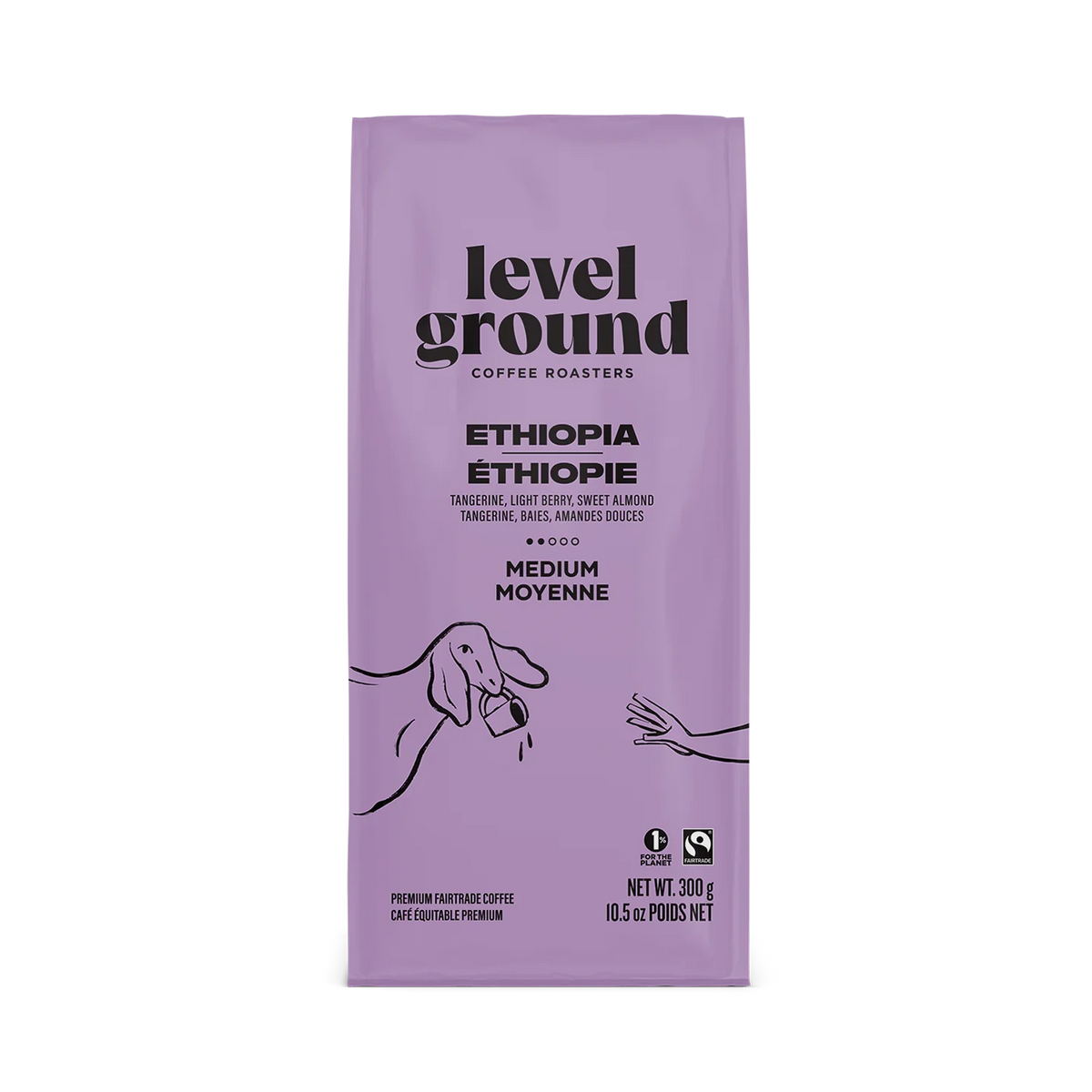 Level Ground Trading Ethiopia Medium Roast Coffee Ground 300g – The ...