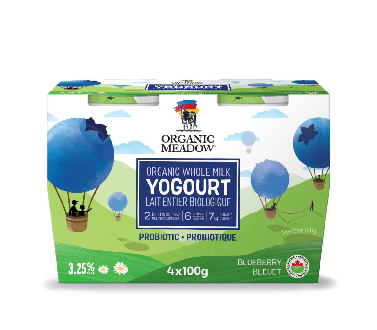 Organic Meadow Organic Blueberry Yogurt 100g 4pk – The Root Cellar PEI