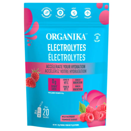 Organika Electrolytes Wild Raspberry Sachet 3.5g 20 Pack – The Root ...