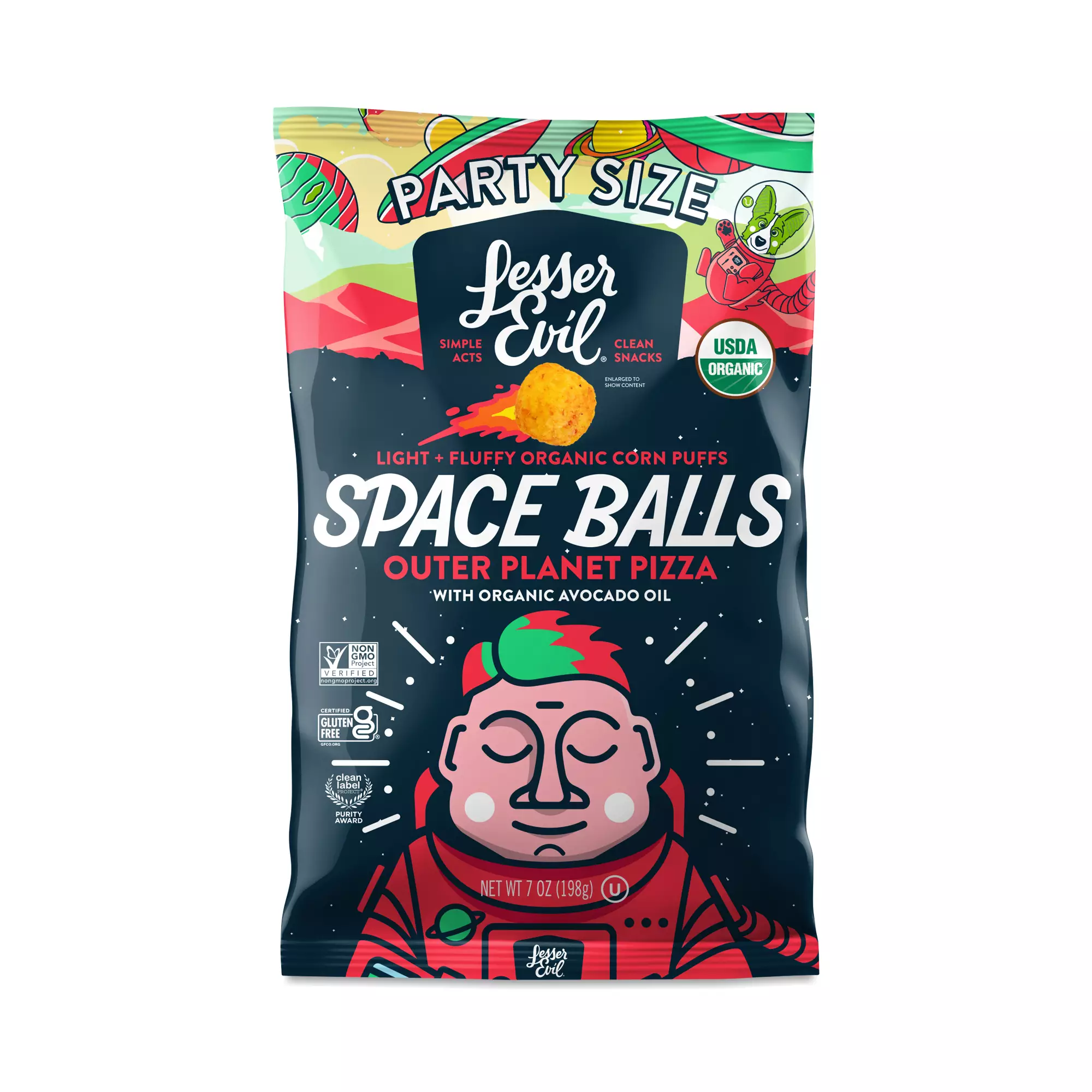 Lesser Evil Pizza Space Balls 142g – The Root Cellar PEI