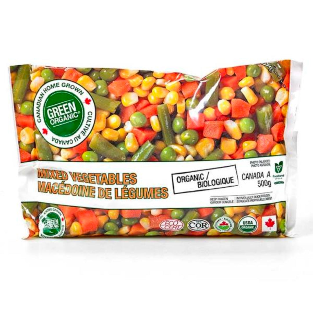 Green Organic Frozen Mixed Vegetables Organic 500g – The Root Cellar PEI